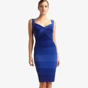 Tadashi Shoji | Dresses | Tadashi Shoji Bandage Mini Dress Size Xs Blue ...